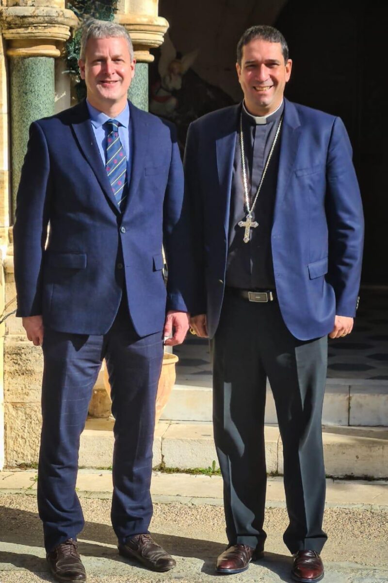 Archbishop Hosam Naoum welcomes Mr. George Noll from the U.S ...